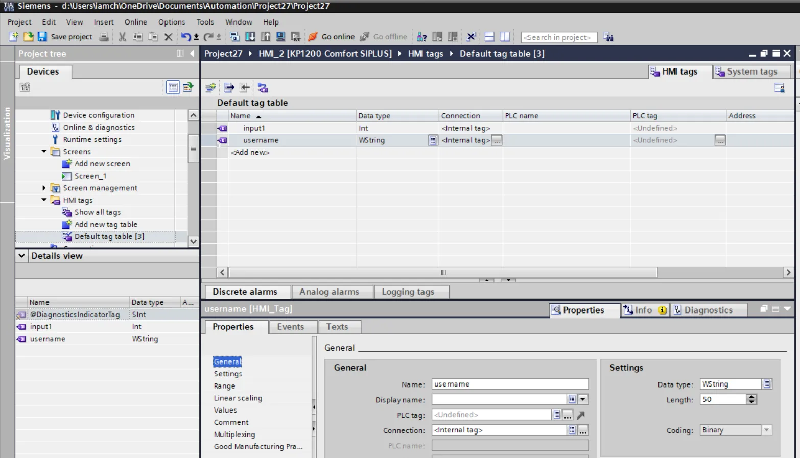 Siemens wincc hmi user management configuration in tia portal