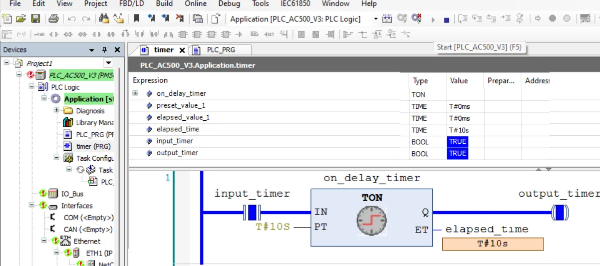 ABB PLC Timer : TON, TOF and TP