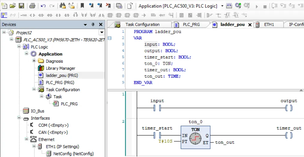 ABB PLC Timer : TON, TOF and TP