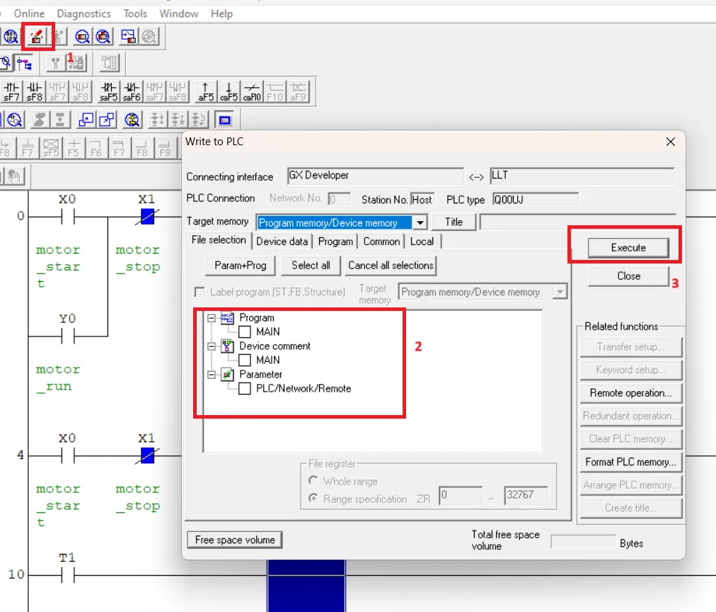 Mitsubishi GX Developer PLC software