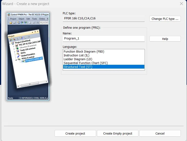 Panasonic PLC FPWIN PRO : Structured Text (ST) PROGRAMMING