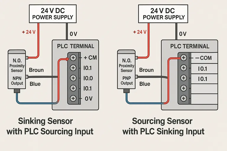 Sink and Source in PLC | Sourcing vs Sinking Explained with Examples